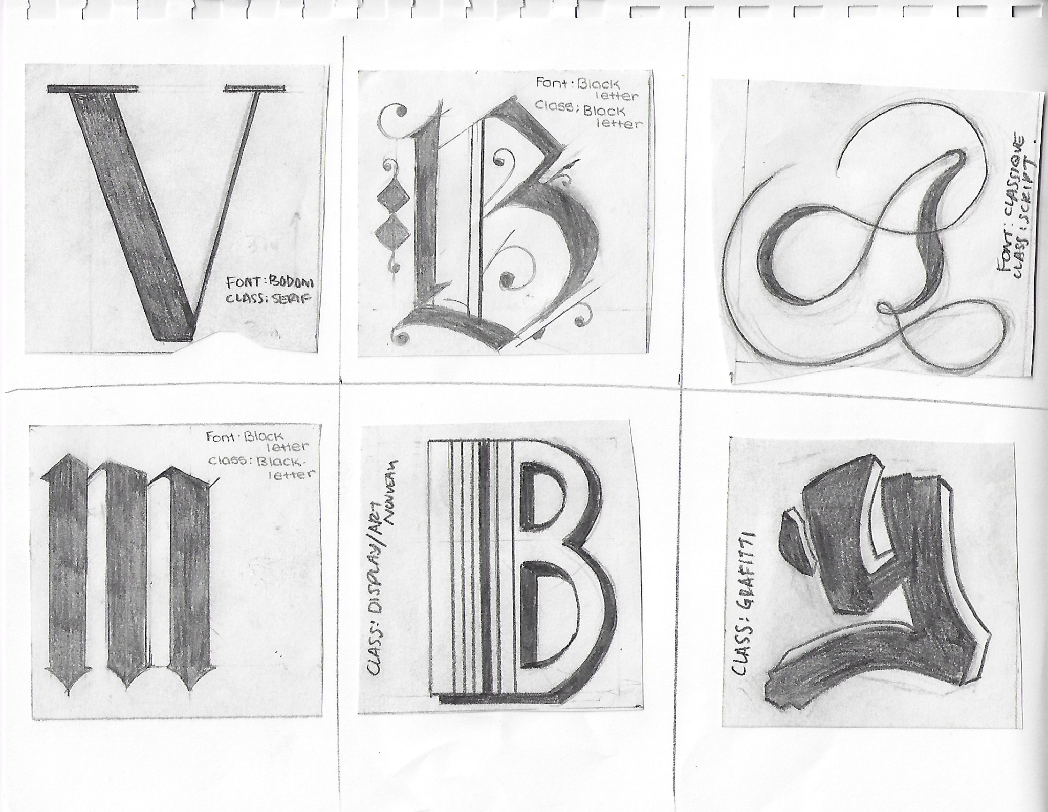 Font Study Drawings – Arts and Justice